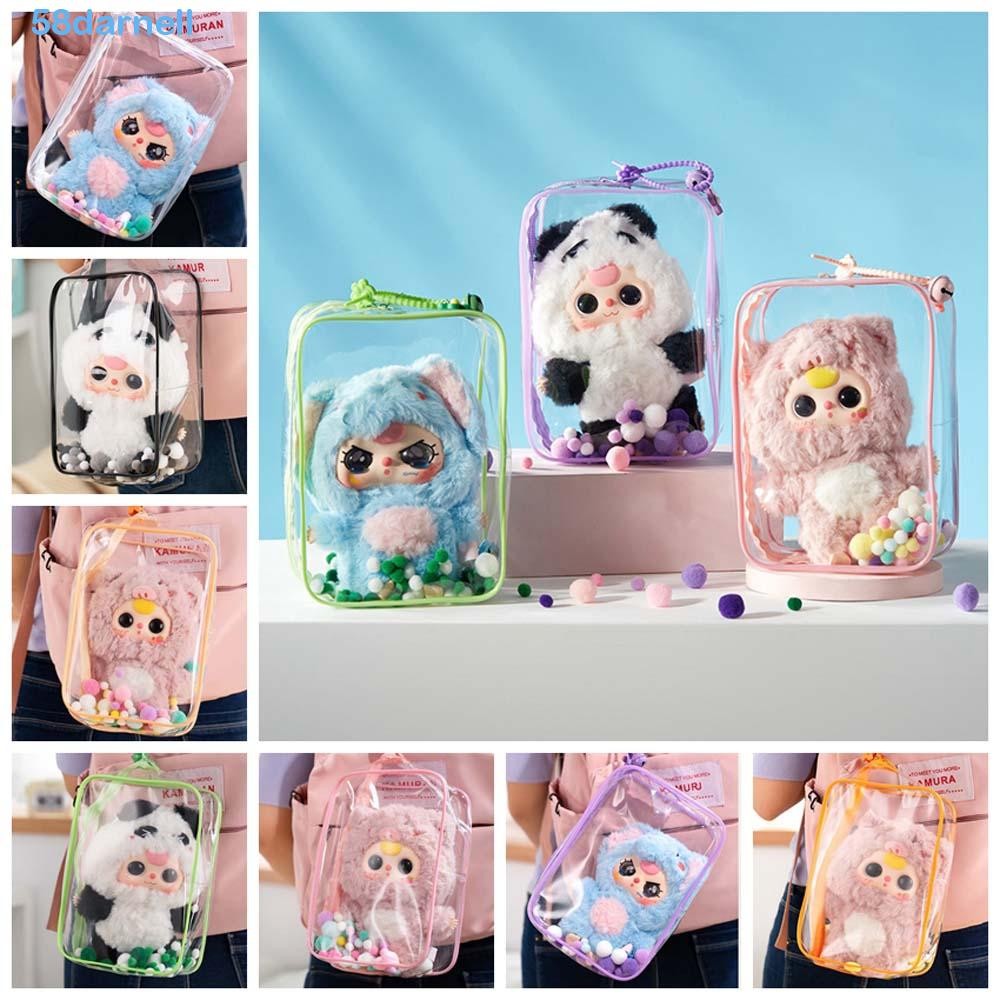 DARNELL Clear Outdoor Doll Bag, Labubu Baby Three Doll Storage Pouch ...