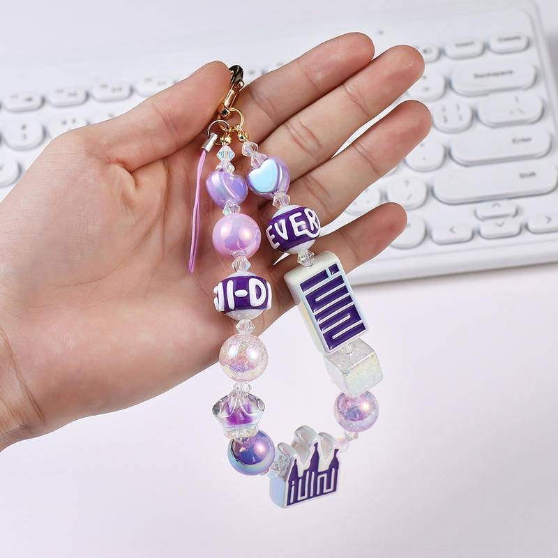 Gidle (G)I-DLE Phone Chain Black Bowknot Heart Charm Keychain Bag Phone ...