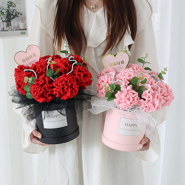 crochet flower flower crochet bunga crochet Diy Wool Knitting Carnation ...