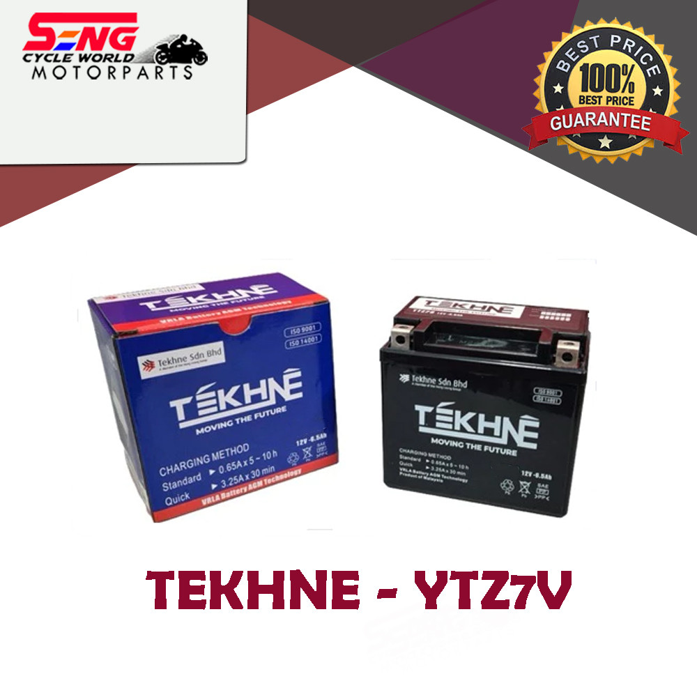 TEKHNE YTZ7V BATTERY ( NMAX / NVX / VARIO / RAIDER ) | Shopee Malaysia