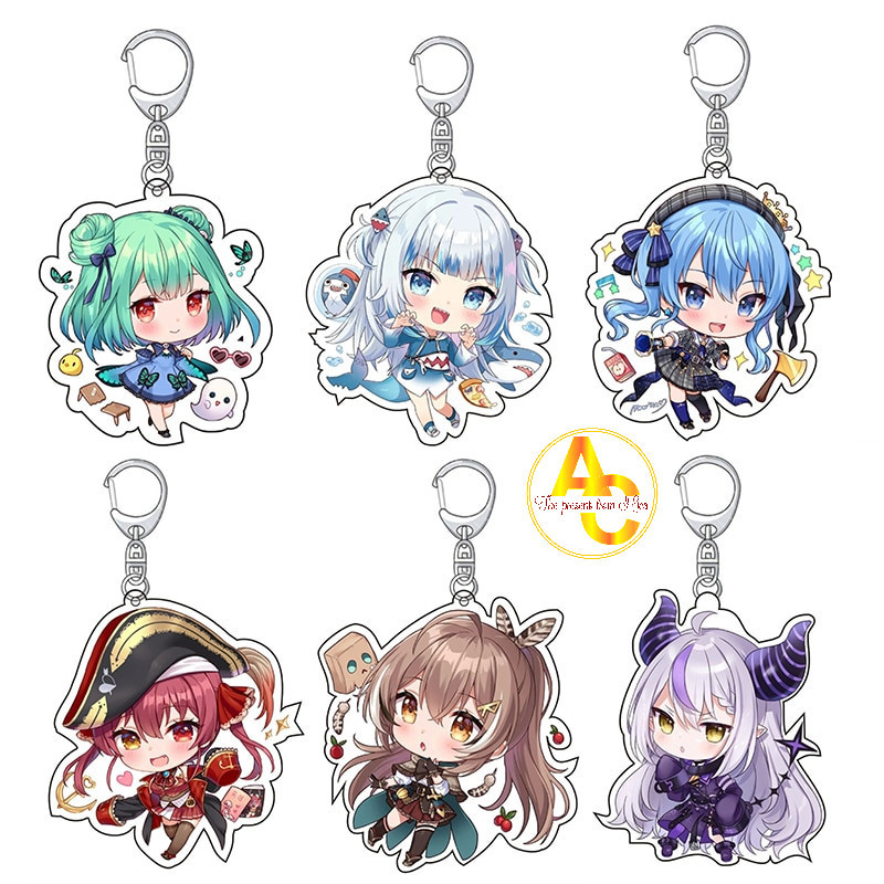 Hololive VTuber mica keychain Cute decorative Suisei, Fubuki, Okayu ...