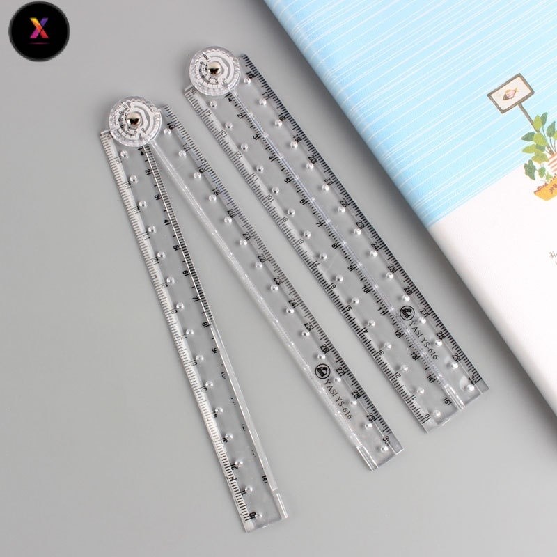 FS Creative Acrylic Transparent Folding Ruler Ruler Simple Plastic ...