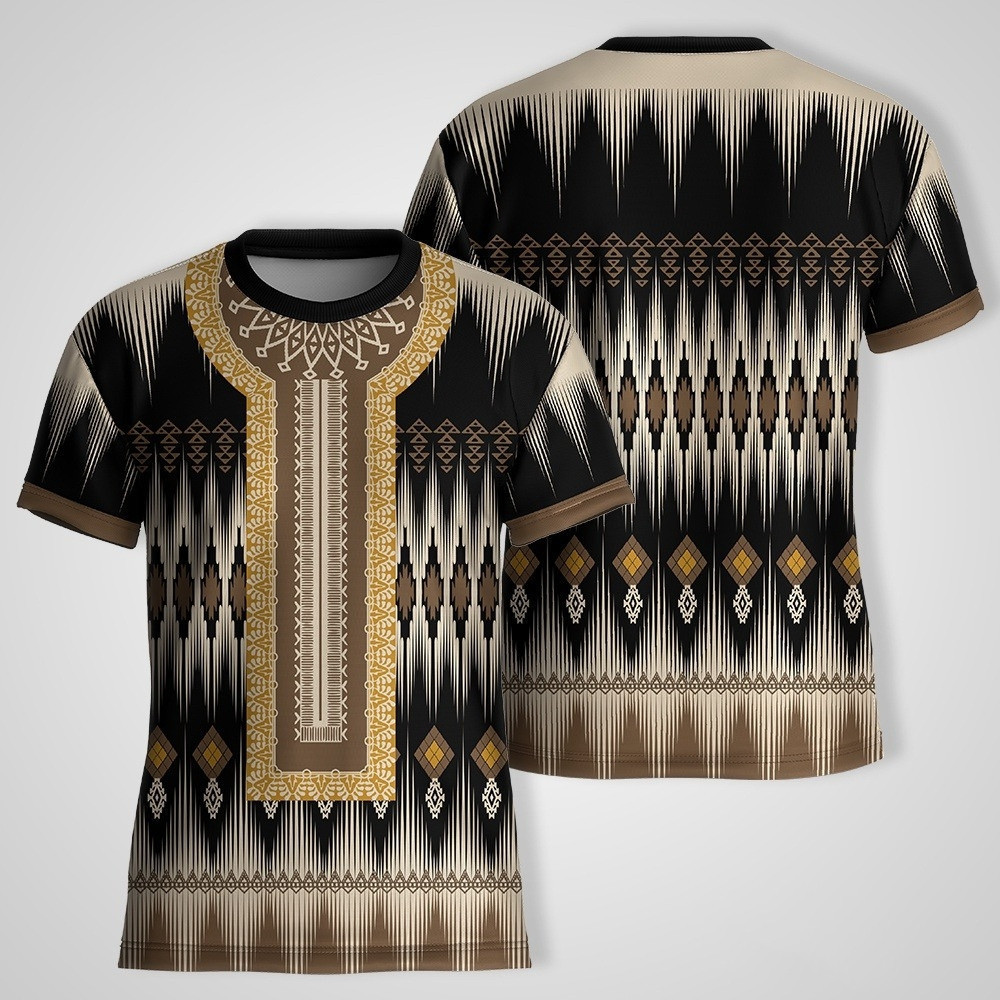 Barong Ethnic Tribal style summer top traditional shirt striped round ...