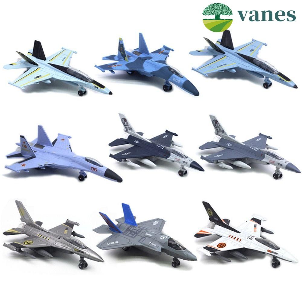 VANES Fighter Aircraft Toy, Diecast Pullback & Go Aviao Plane Model ...