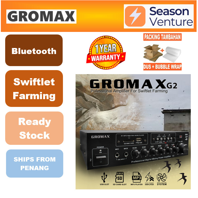 GROMAX G2 Professional Power Amplifier System (USD/SD CARD) | Shopee ...