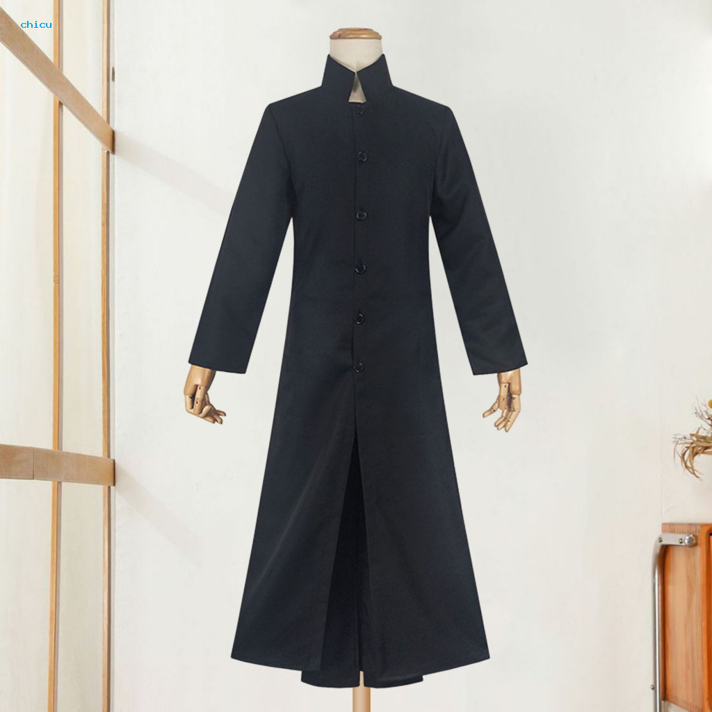 CH Ankle-length Windbreaker Stand-up Collar Jacket Men's Halloween ...