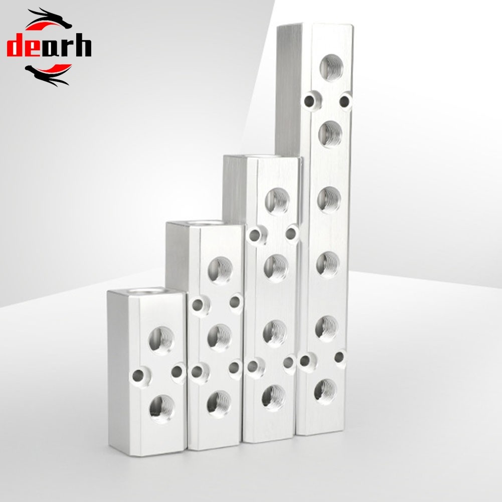 Aluminum Air Hose Inline Manifold Block Splitter G1/4 Threaded Manifold ...