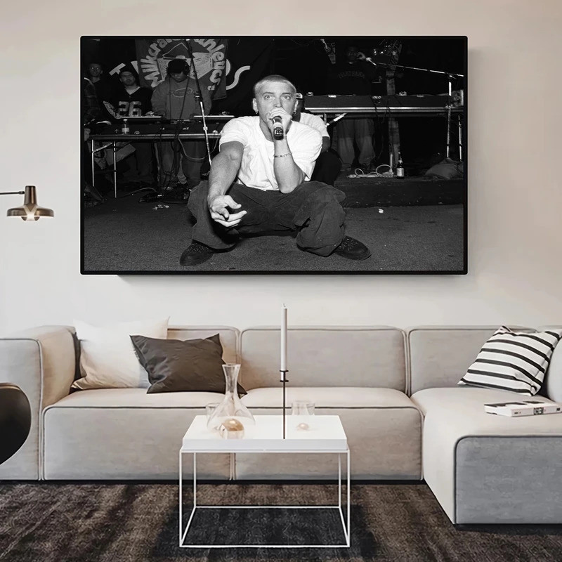 Eminem Hip Hop Rap Music Poster Star Poster Canvas Art Print Home ...
