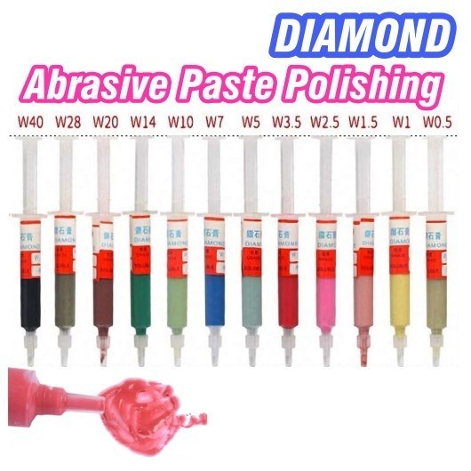 365DIY Diamond Abrasive Paste Polishing Lapping Paste Compound Syringes ...