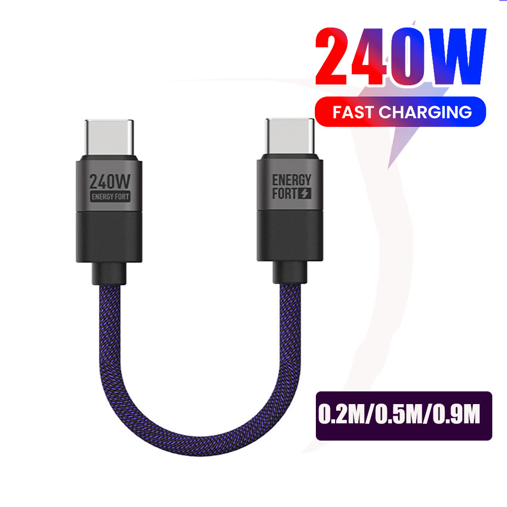 240W Portable Short Type C to Type C PD Charger Cable Fast Charging ...