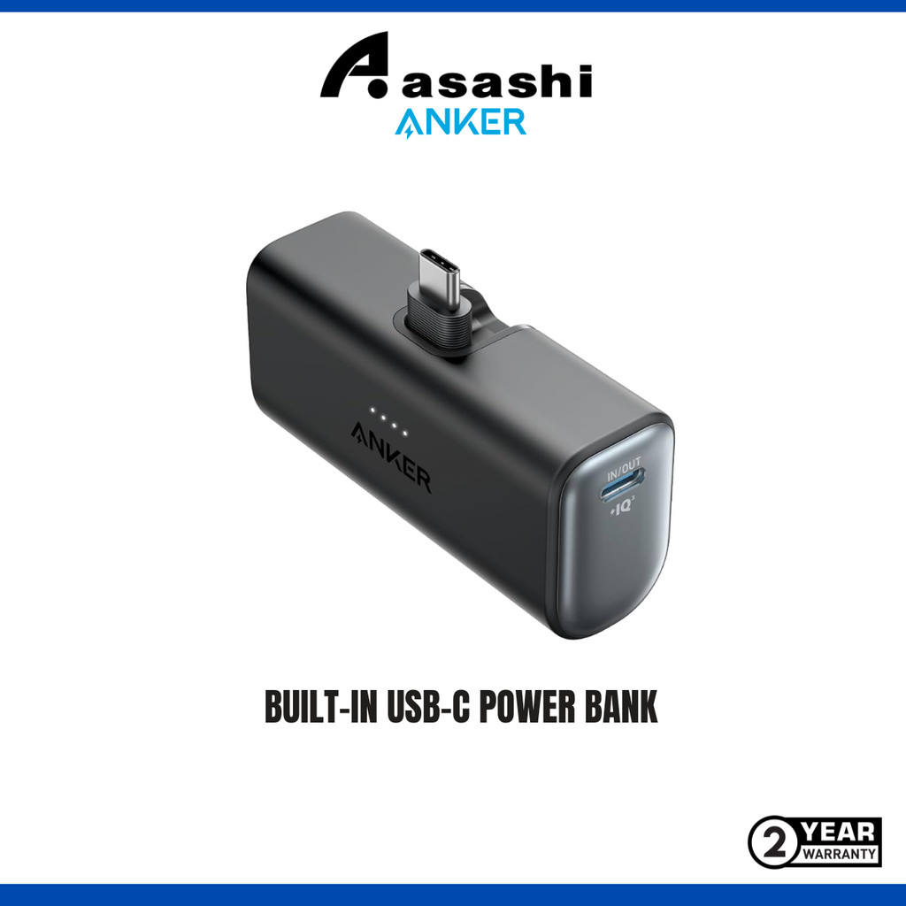 Anker Nano 5000mAH Power IQ 3.0 Power Bank (22.5W, Built-In USB-C ...