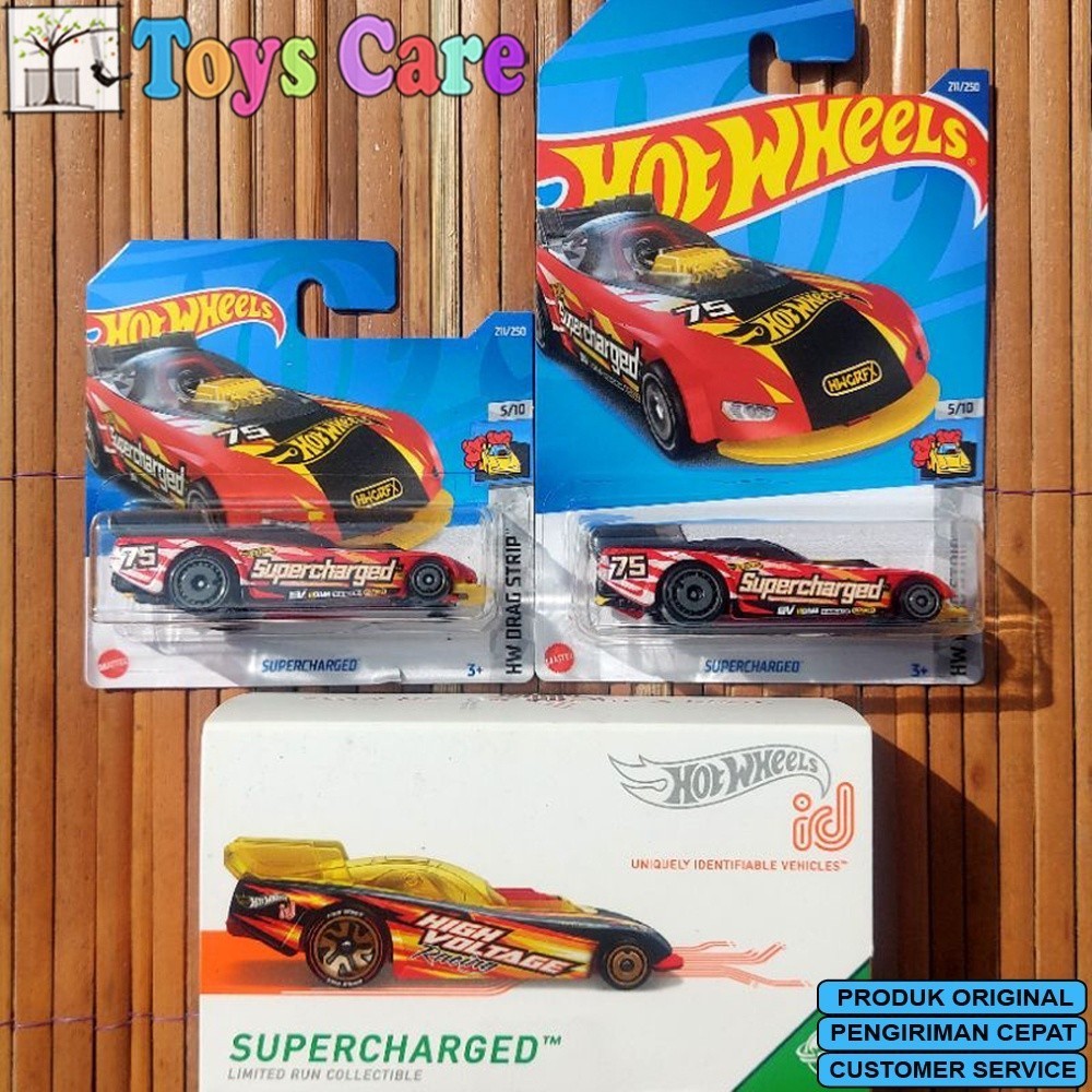 MERAH Hotwheels ID HW ID SUPERCHARGED YELLOW 2022 RED SHORT CARD ...