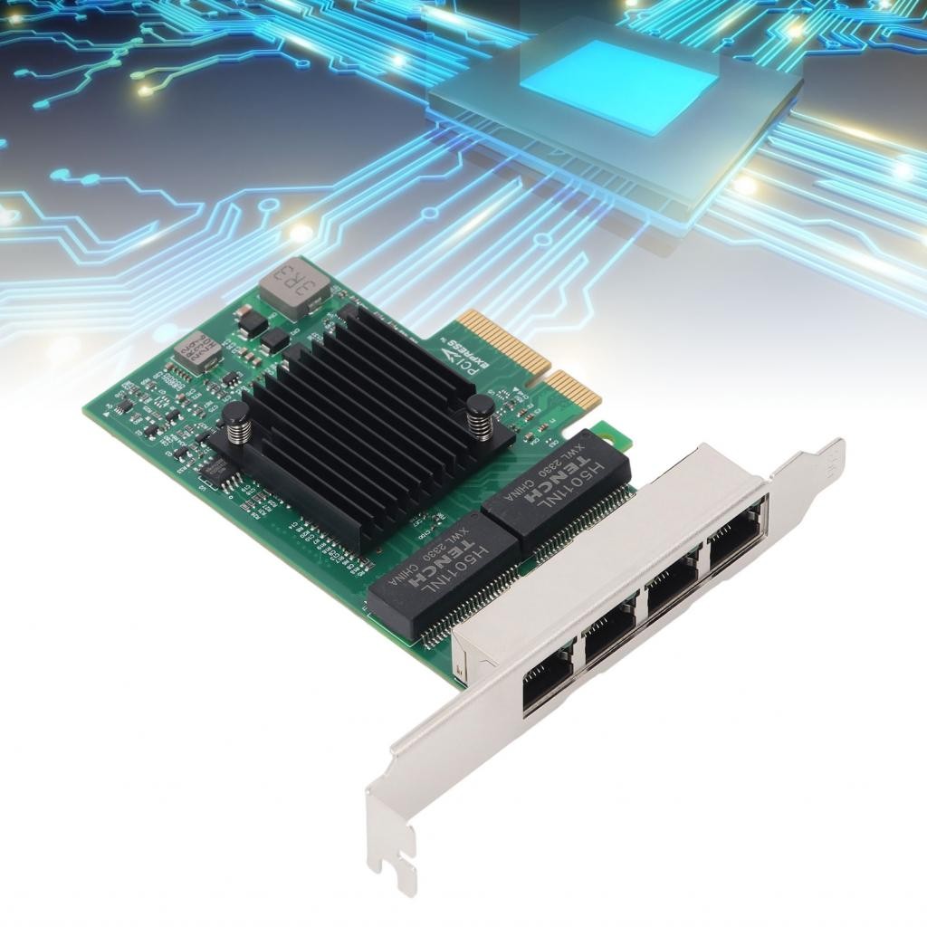 Nearbeauty PCIe X4 Gigabit Network Card Full Half Duplex Adaptive Plug ...