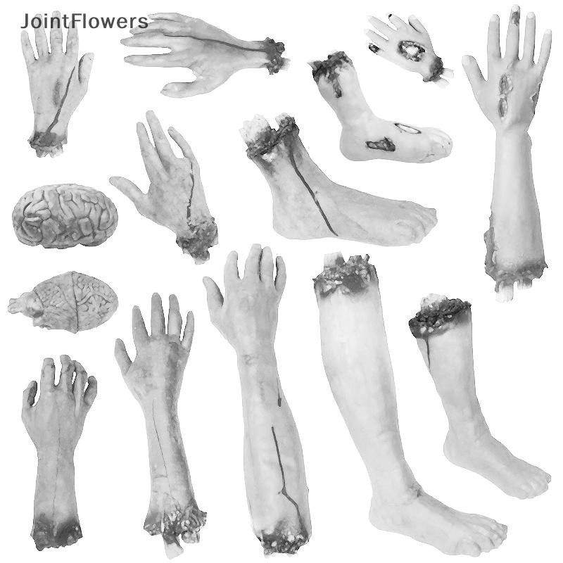 JSMY Fake Severed Hands Halloween Zombie Hand Severed Arm Props Broken ...