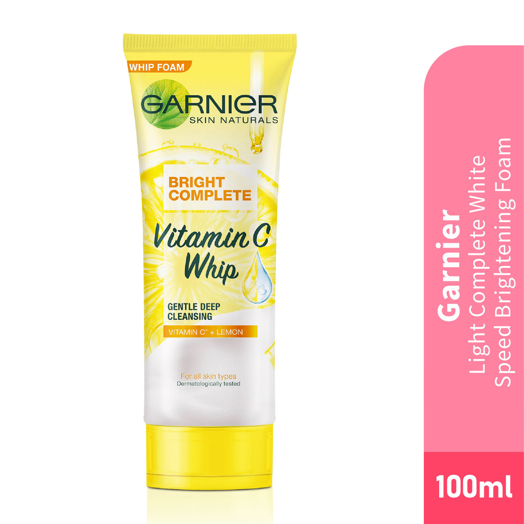 GARNIER Light Complete Brightening Foam 100ml- Face Wash, Face Cleanser ...