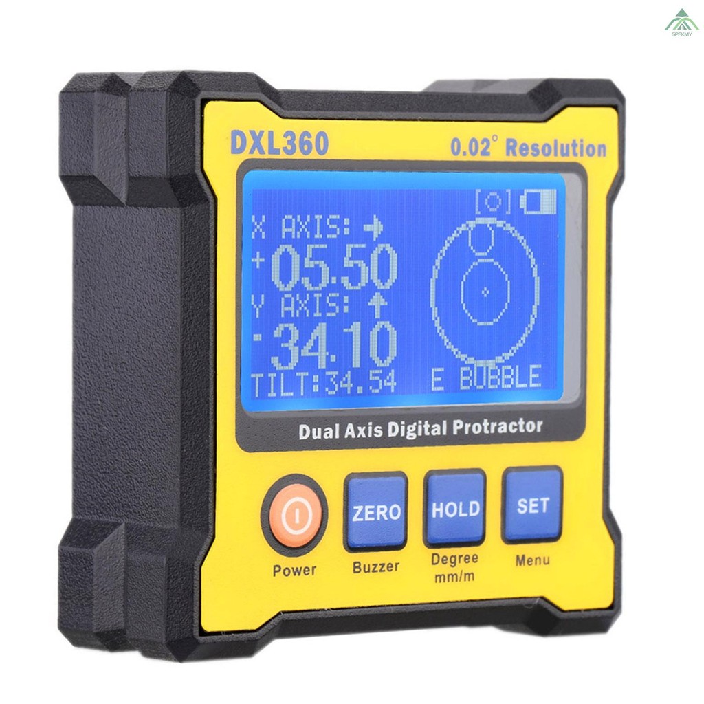 DXL360 Dual Axis Digital Angle Protractor with 5 Side Magnetic Base ...