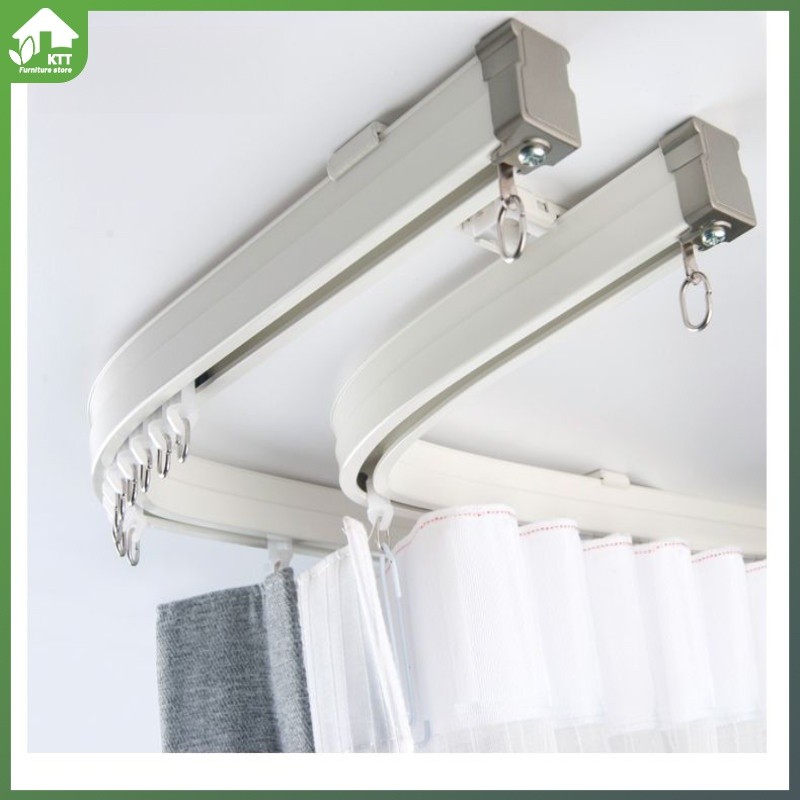 Flexible Curtain Track Balcony Curtain Track Top Mounted Partition ...