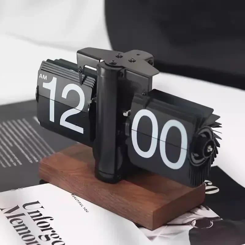 Flip Clock Vintage Desk Clocks Retro Flip Down Clocks -Battery Powered ...
