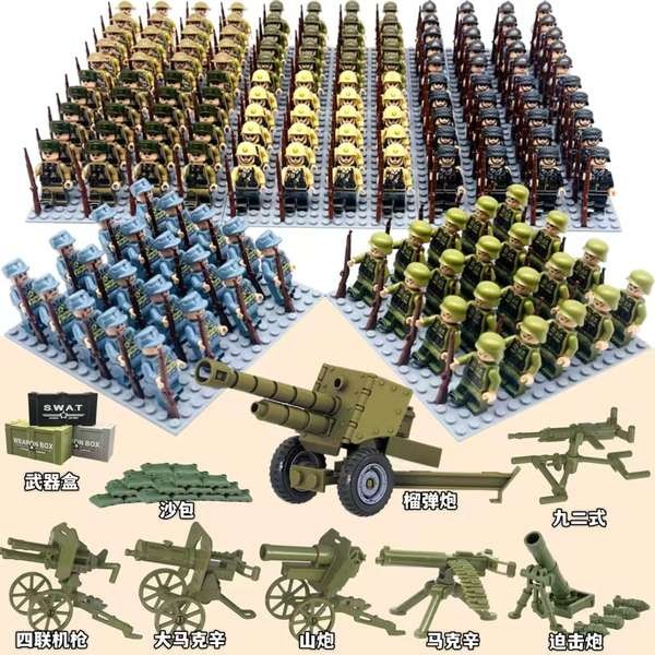 lego ninjago lego brick Anak patung tentera Perang Dunia II, howitzer ...