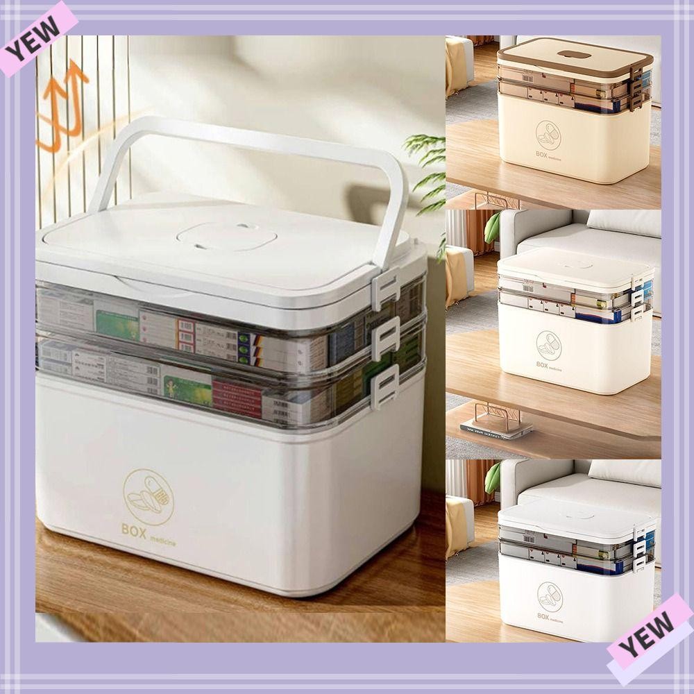 YYE Empty Family Emergencies Kit Container, Empty Multipurpose 3-Tier ...