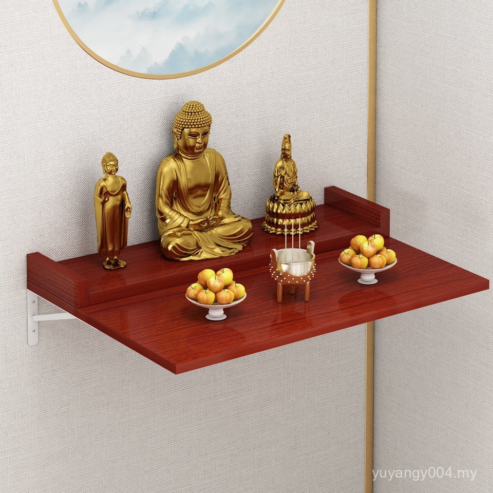 Buddhist Niche Cabinet Offering Table Wall-Mounted God Table God of ...
