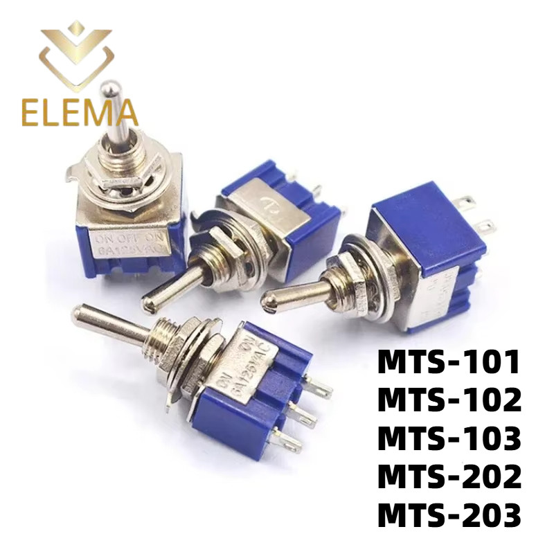 MTS Toggle Switch ON-ON/ON-OFF-ON 2/3/6 Pin MTS-102 103 202 6A 125VAC ...