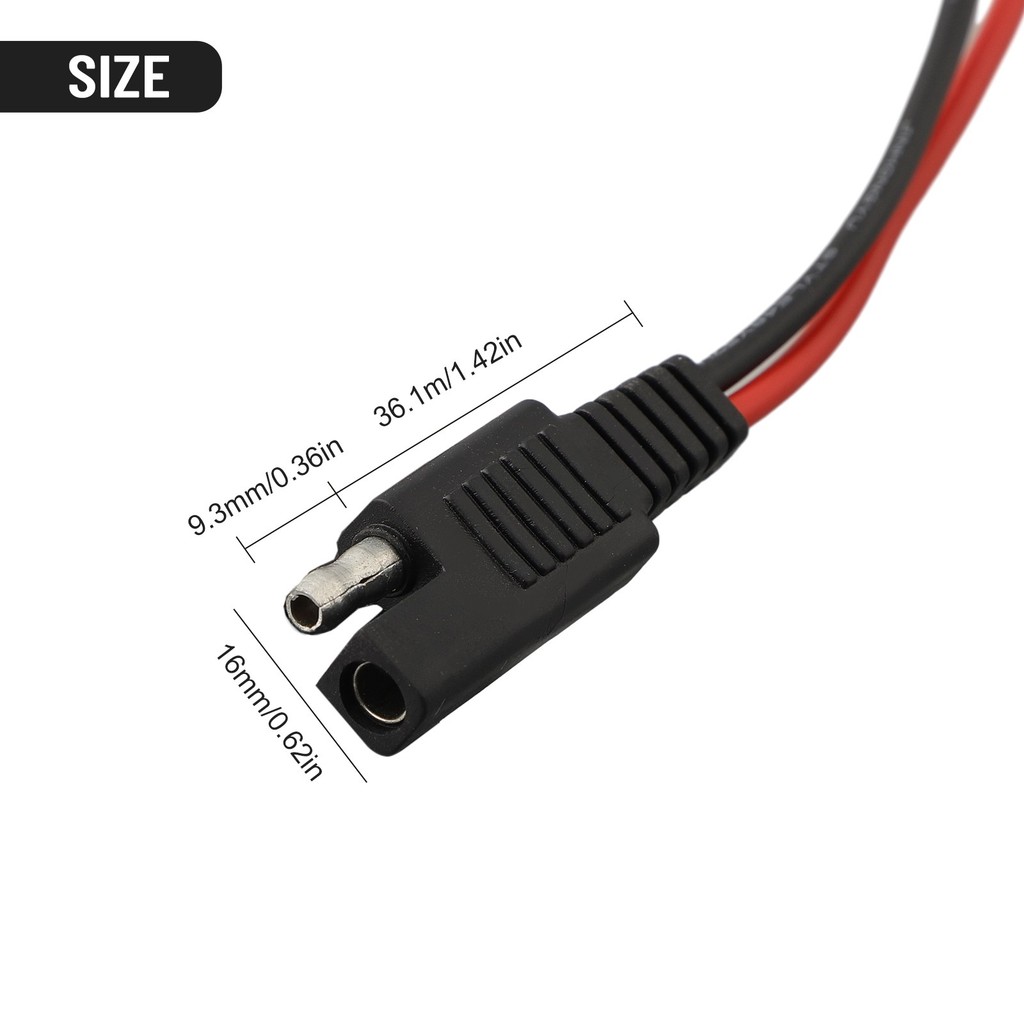 [LLMA]1Pair SAE Single Ended ExtensionCable,18AWG SAE Quick Disconnect ...