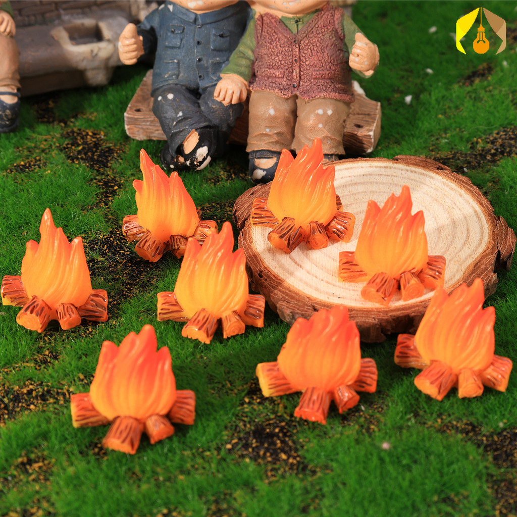 Miniature Landscape Fire Ornaments Smokeless Patio Pit Micro Model ...