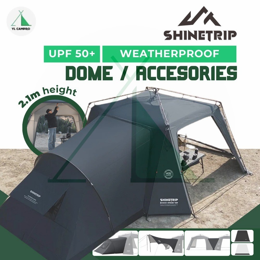 SHINETRIP Large Big Dome Tent Quick Setup Tent Waterproof Sunproof ...