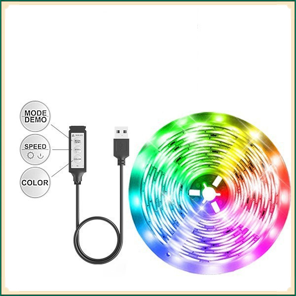 5050RGB Light Strip Set 5V USB Light Strip 44-Key WiFi Smart LED Light ...
