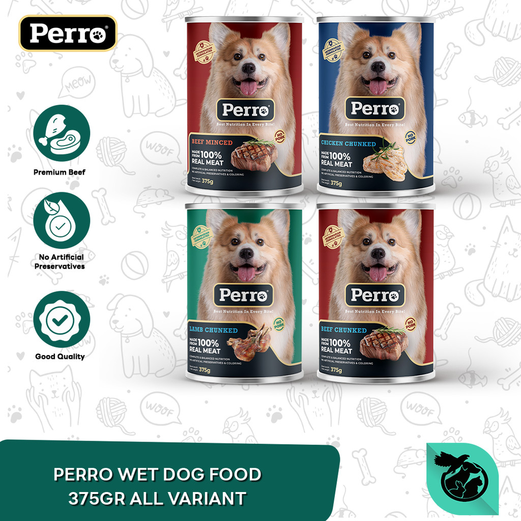 Perro Wet Can Dog Food Canned Dog Food 375gr | Shopee Malaysia