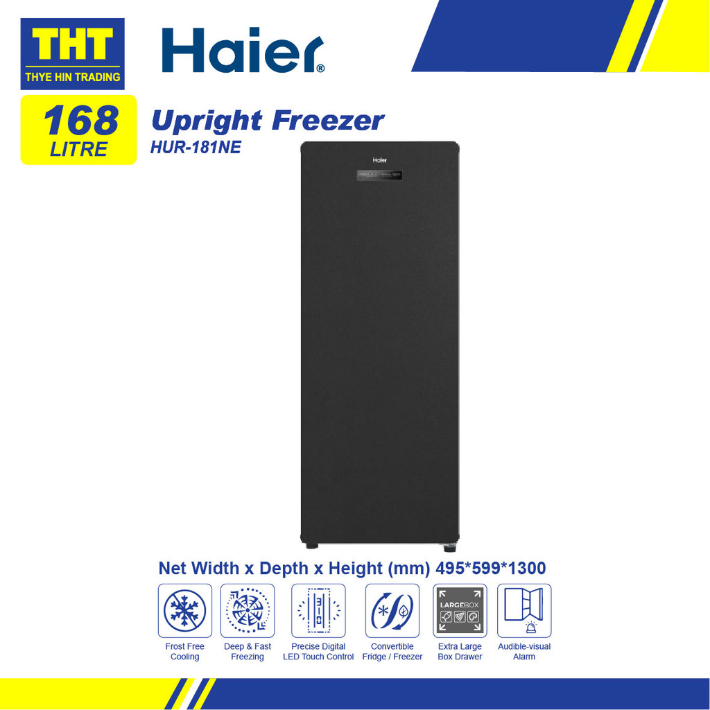 Haier 168L / 250L / 331L Frost Free Upright Freezer HUR181NE / HUR261NE ...
