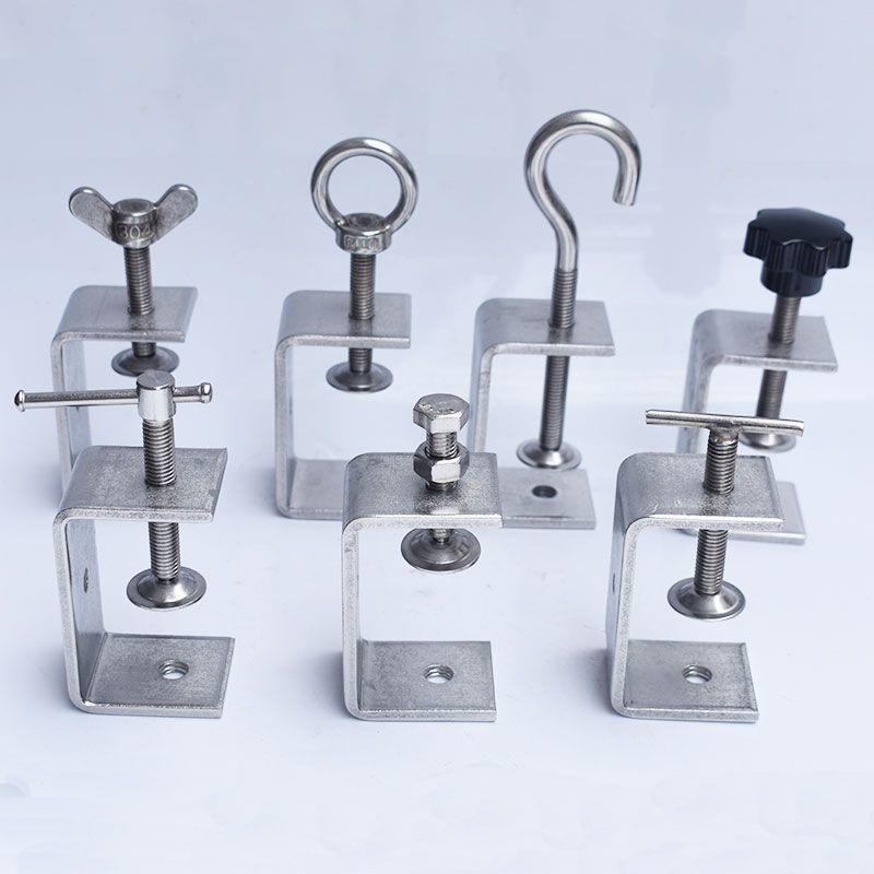 304 Stainless Steel Tiger Clip U-Clamp C-Clamp Steel Pipe Square Clamp ...