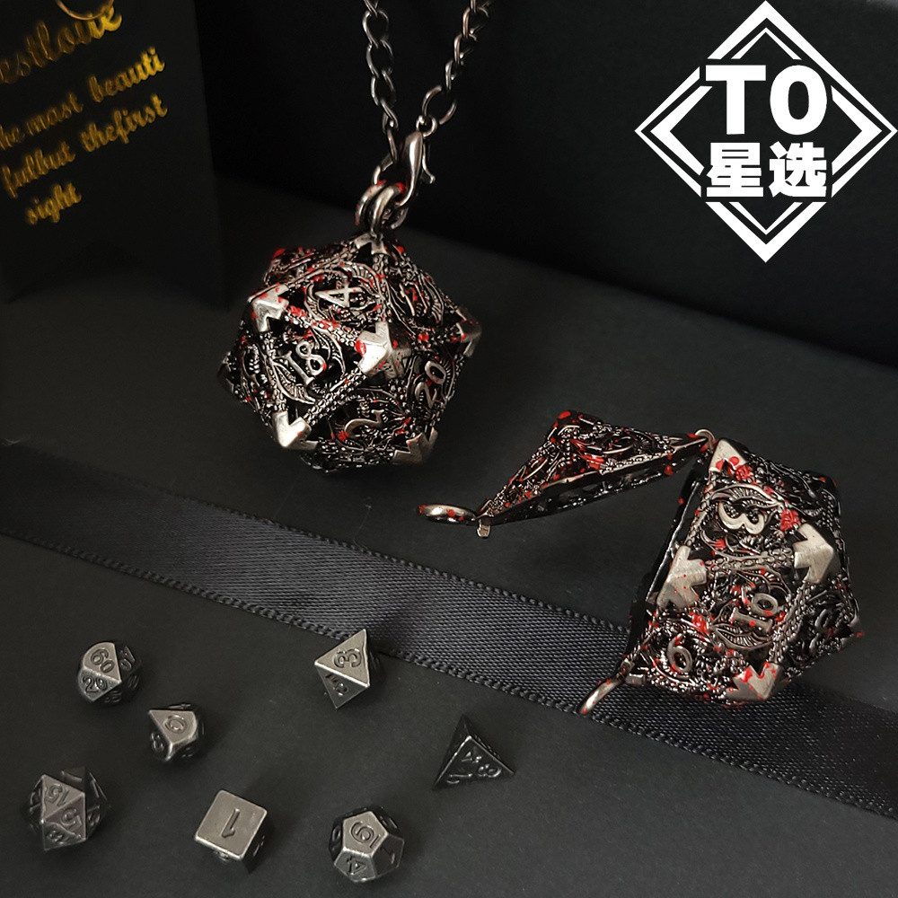 Metal Austrian Dragon-Shaped Dice COC Board Game Running Team TRPG Bode ...