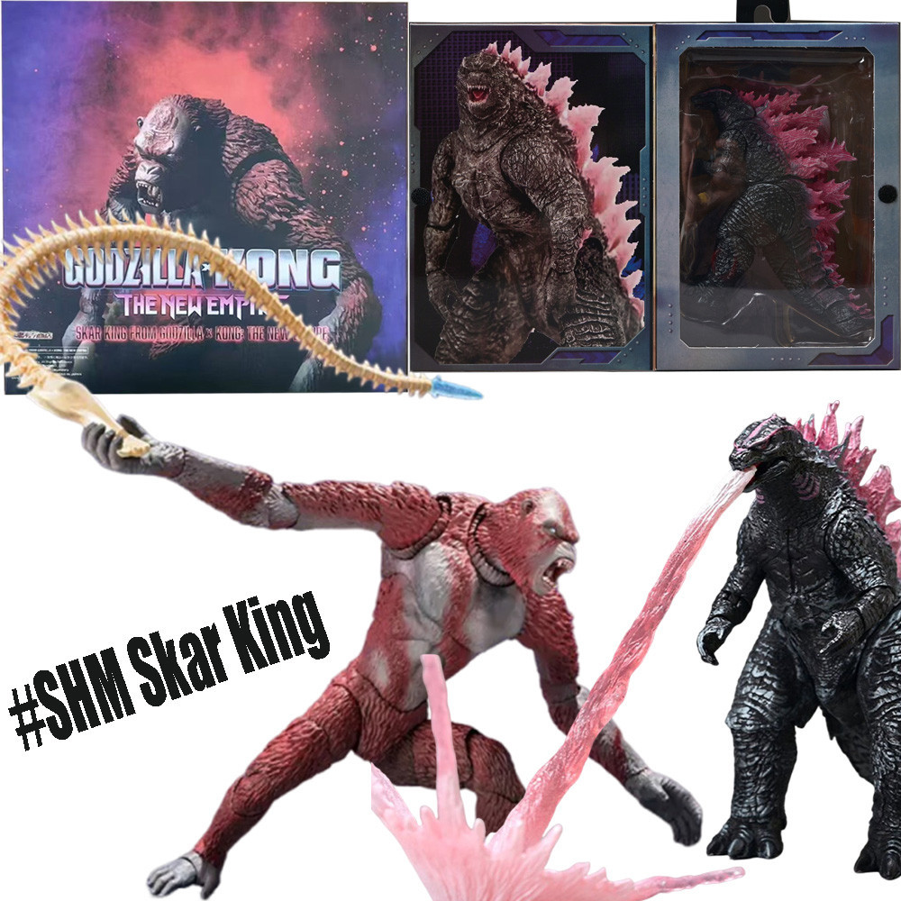 Godzilla X Kong The New Empire Shm Skar King Action Figure Neca Godzilla 2024 Figure Model Toys ...