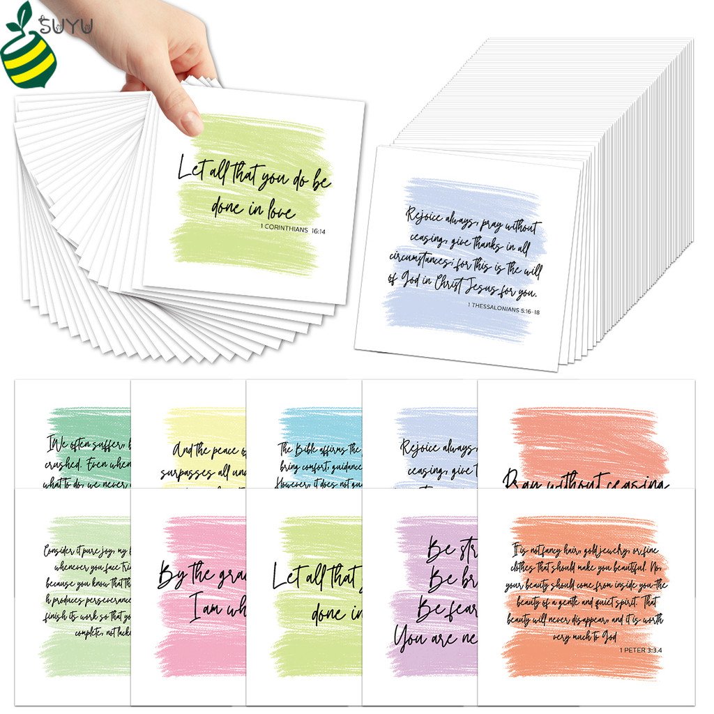 [Inspirational Prayer Cards] 60pcs Pack Inspirational Bible Verse ...