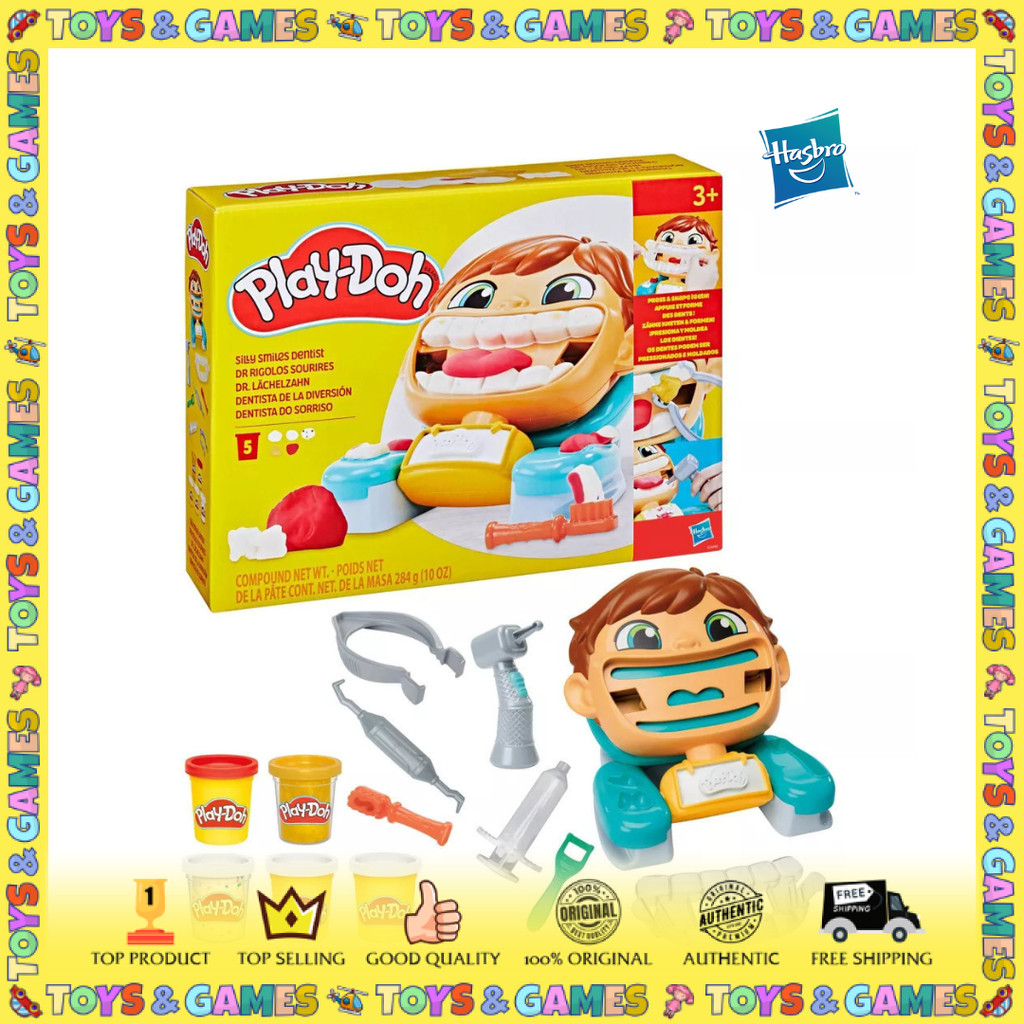 Play-Doh Silly Smiles Dentist Playset: Drill, Fill, and Create the ...