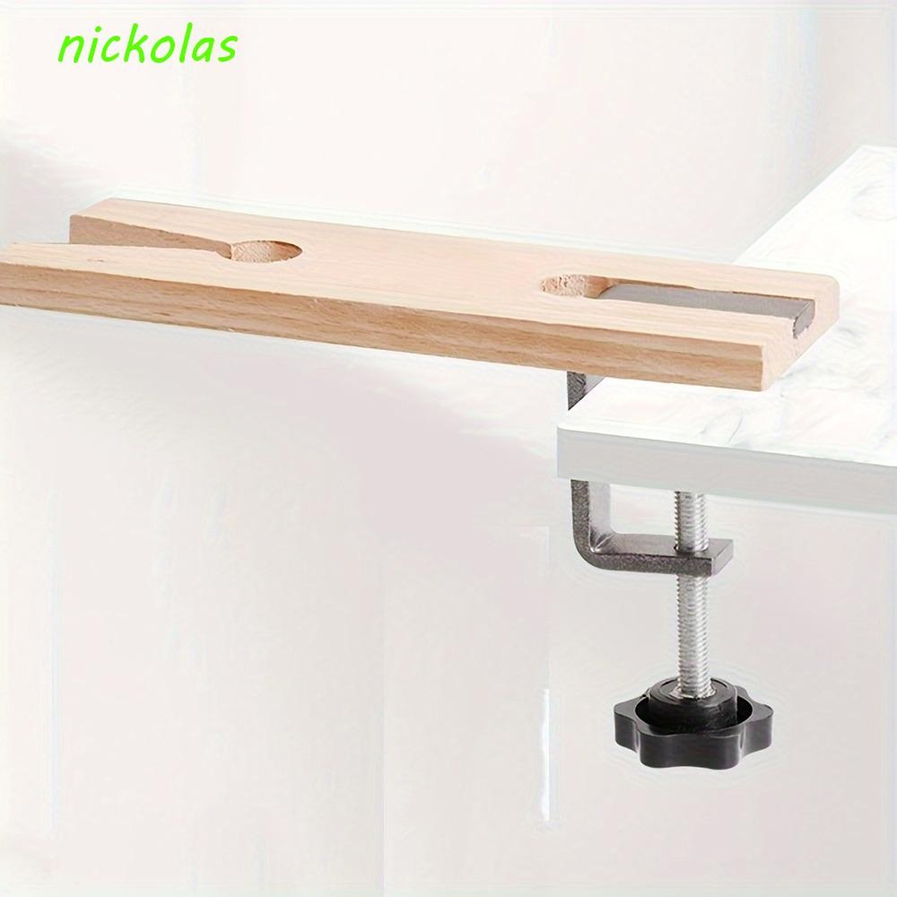 NICKOLAS Workbench Wooden Clamp, V-Slot Adjustable Bench Pin Clamp Set ...
