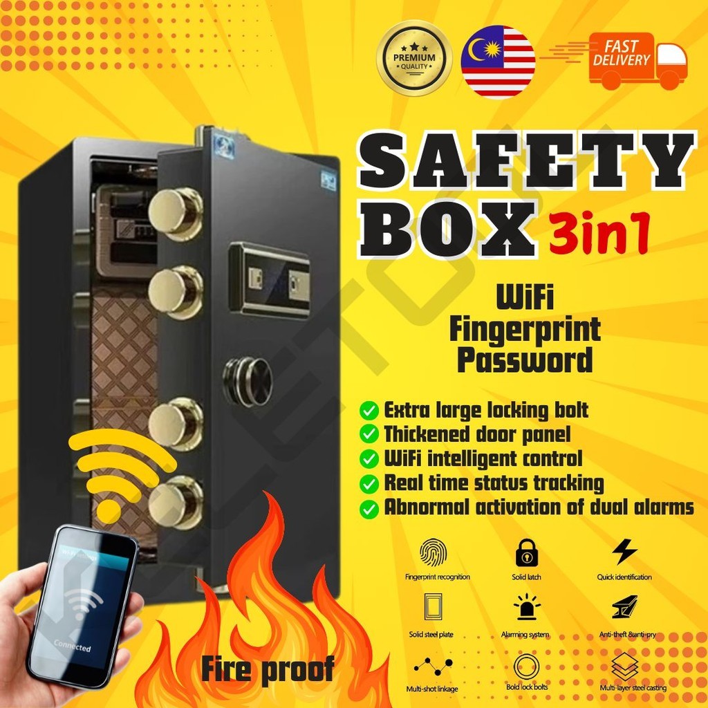 KELETOOL Wifi Safety Box 3-in-1 60ML key box Safety Box Digital ...