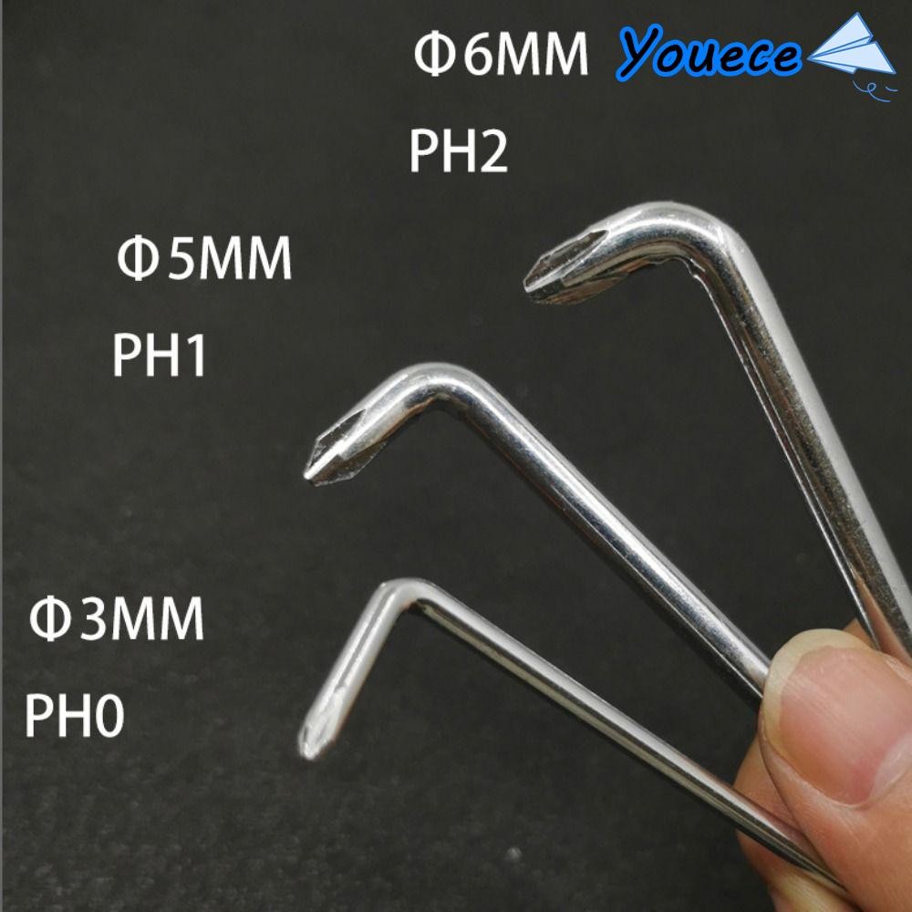YOUECE 3PCS/Set Screwdriver Set Hand Tool Elbow Bend Short Arm PH0 PH1 ...