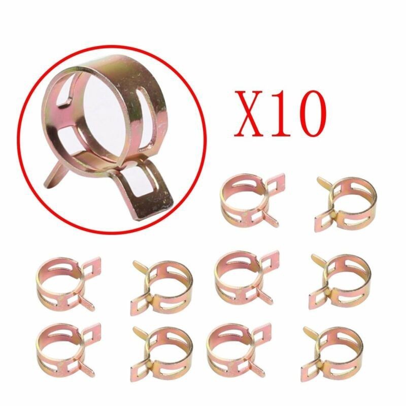 [MR] 10PCS 8mm 5/16 Inch Spring Clip Vacuum Oil Hose Fuel Pipe Line Air ...
