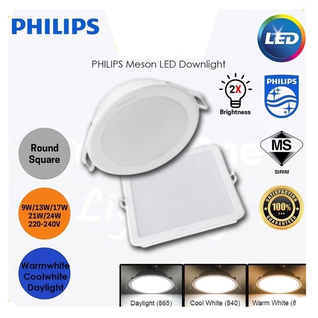 PHILIPS Meson LED Downlight 4" 5" 6" 7" 8" 13W 17W 21W 24W LED Philips Downlight 59449 59451 ...
