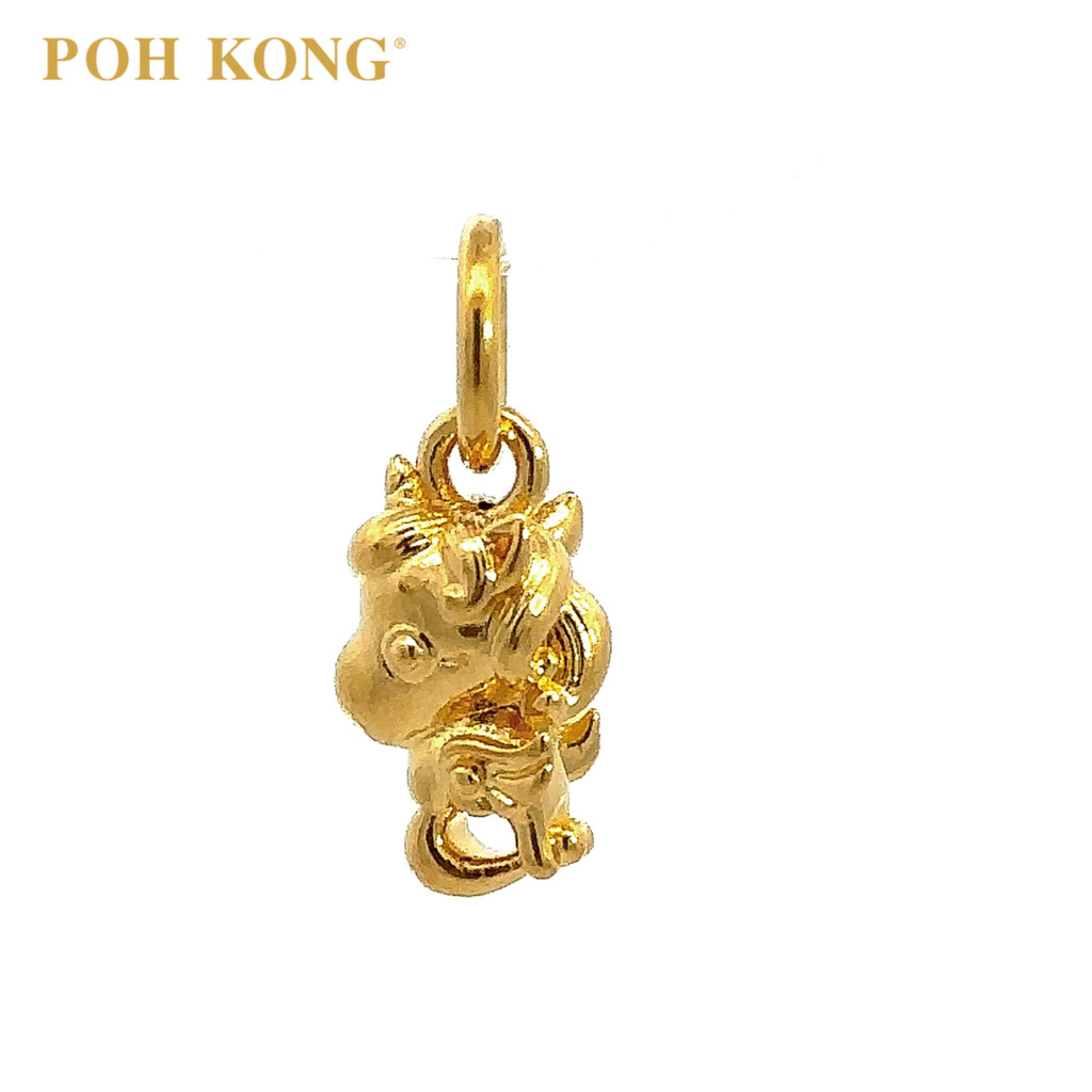 POH KONG 916/22K Yellow Gold Angel Unicorn in Love Pendant | Shopee Malaysia