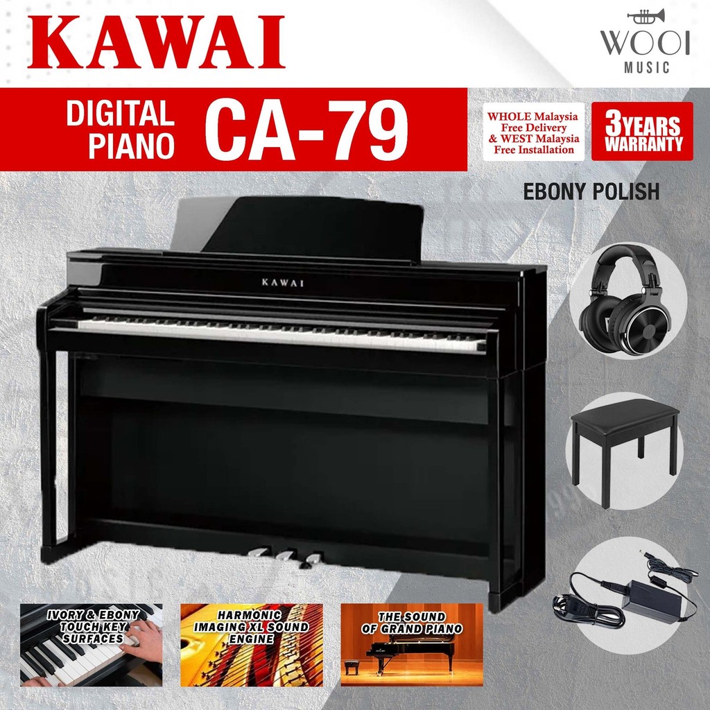 Kawai CA79 Digital Piano 88 Keys - Ebony Polish | Shopee Malaysia