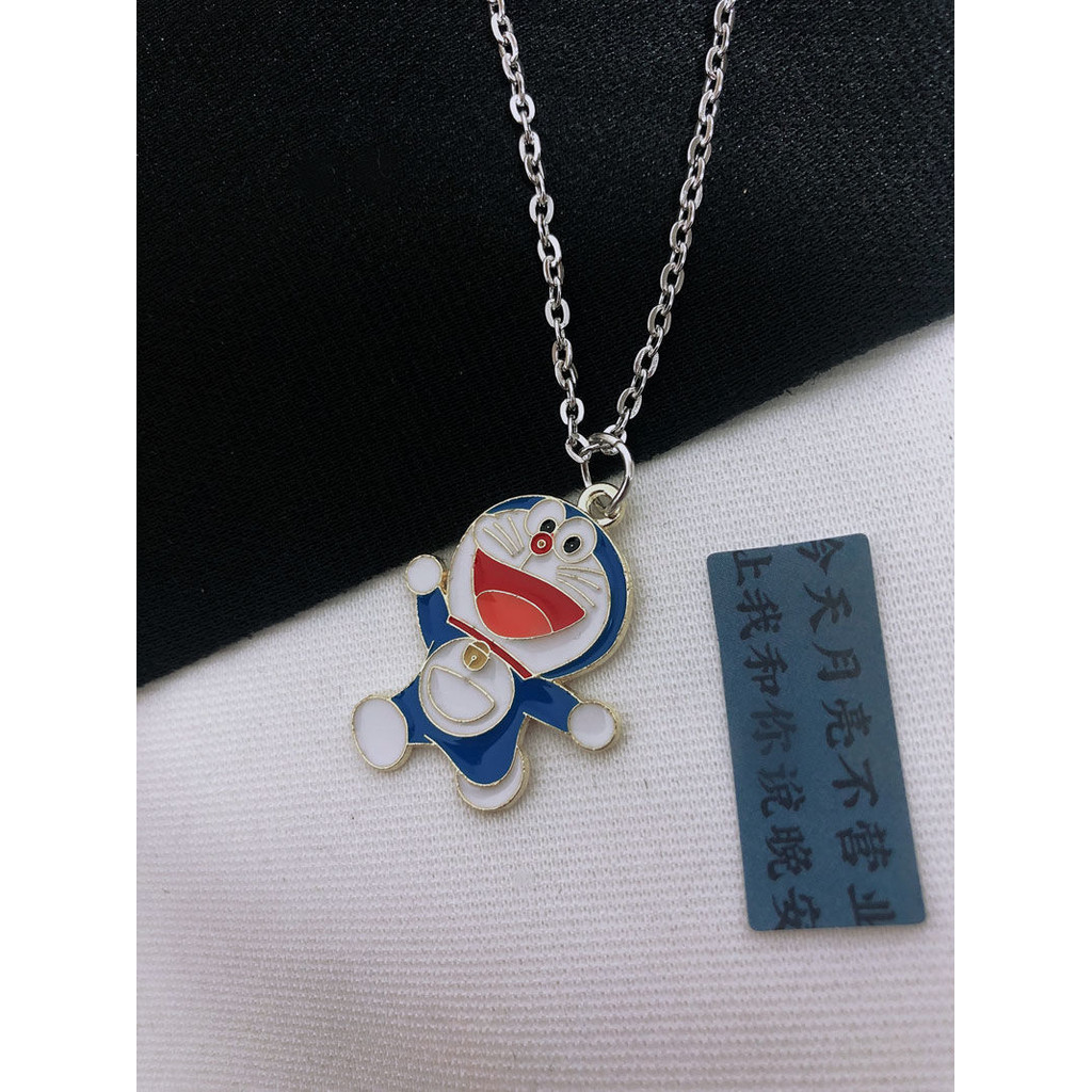 【Ready Stock】DPLANET 小叮当猫项链哆啦A梦开心的哆啦A梦系列吊坠情侣可爱创意卡通链子Pokonyan gift ...