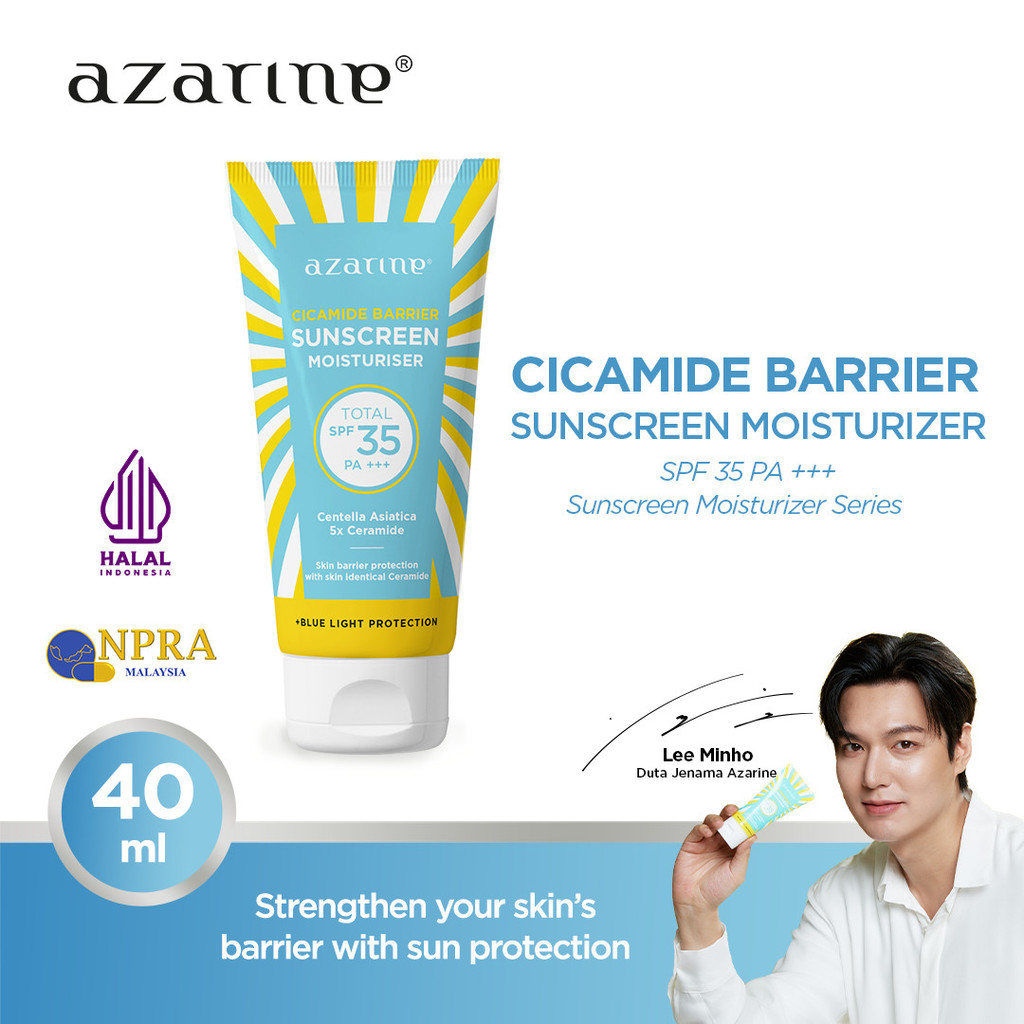 Azarine Cicamide Barrier Sunscreen Moisturiser SPF35 40g | Shopee Malaysia