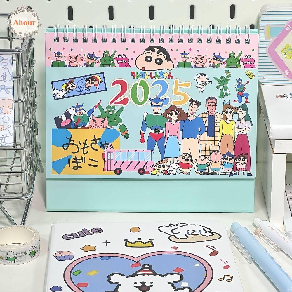 AHOUR Crayon Shin Chan Calendar, Daily Monthly Stand Flip 2025 Desk ...