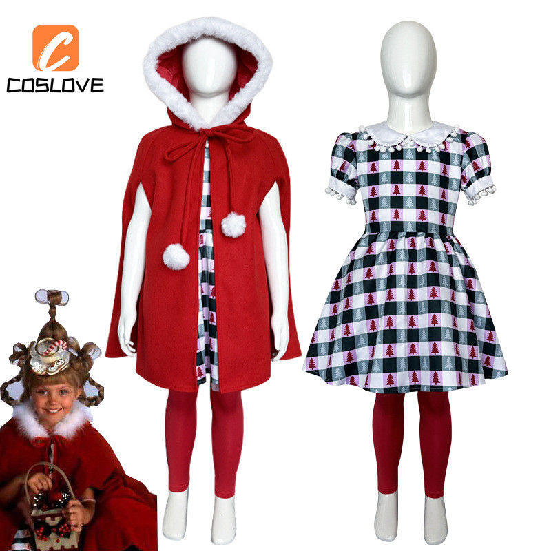 Christmas Classic Movie Cindy Cosplay Clothing Full Set Costume Suit ...