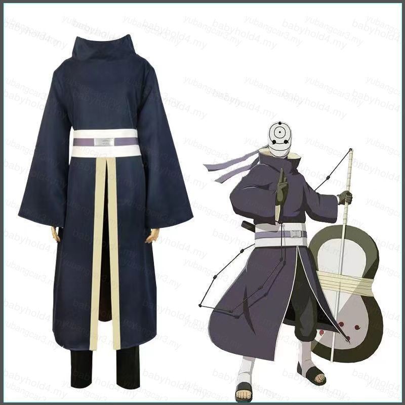 Naruto Uchiha Obito cosplay cloth Akatsuki Tobi white cloth Halloween ...