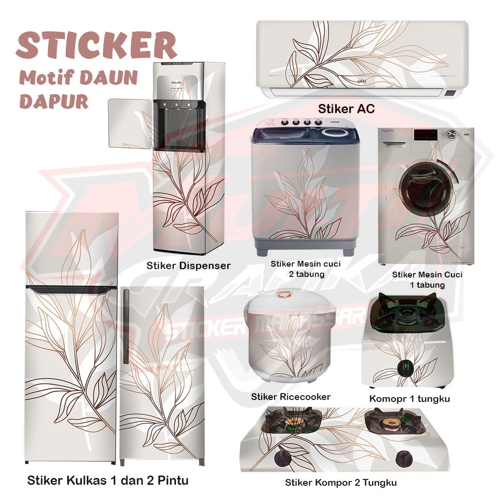 PUTIH MATA MESIN Kitchen Set accessories stickers refrigerator stove ...